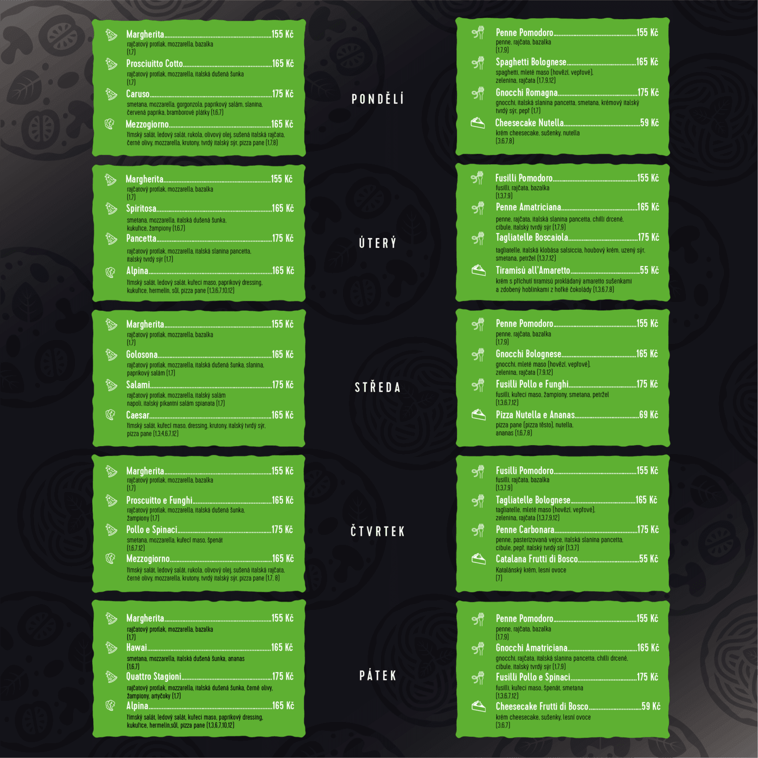 Obědové menu od 1.12. do 7.12. 2025 | OC Letňany